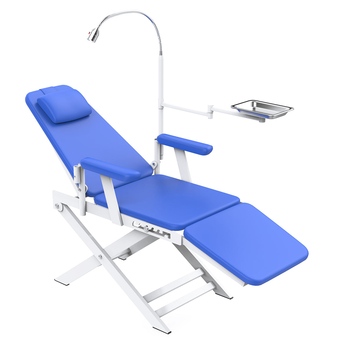 Portable Dental Folding Chair Adjustable With Rechargeable LED Light B