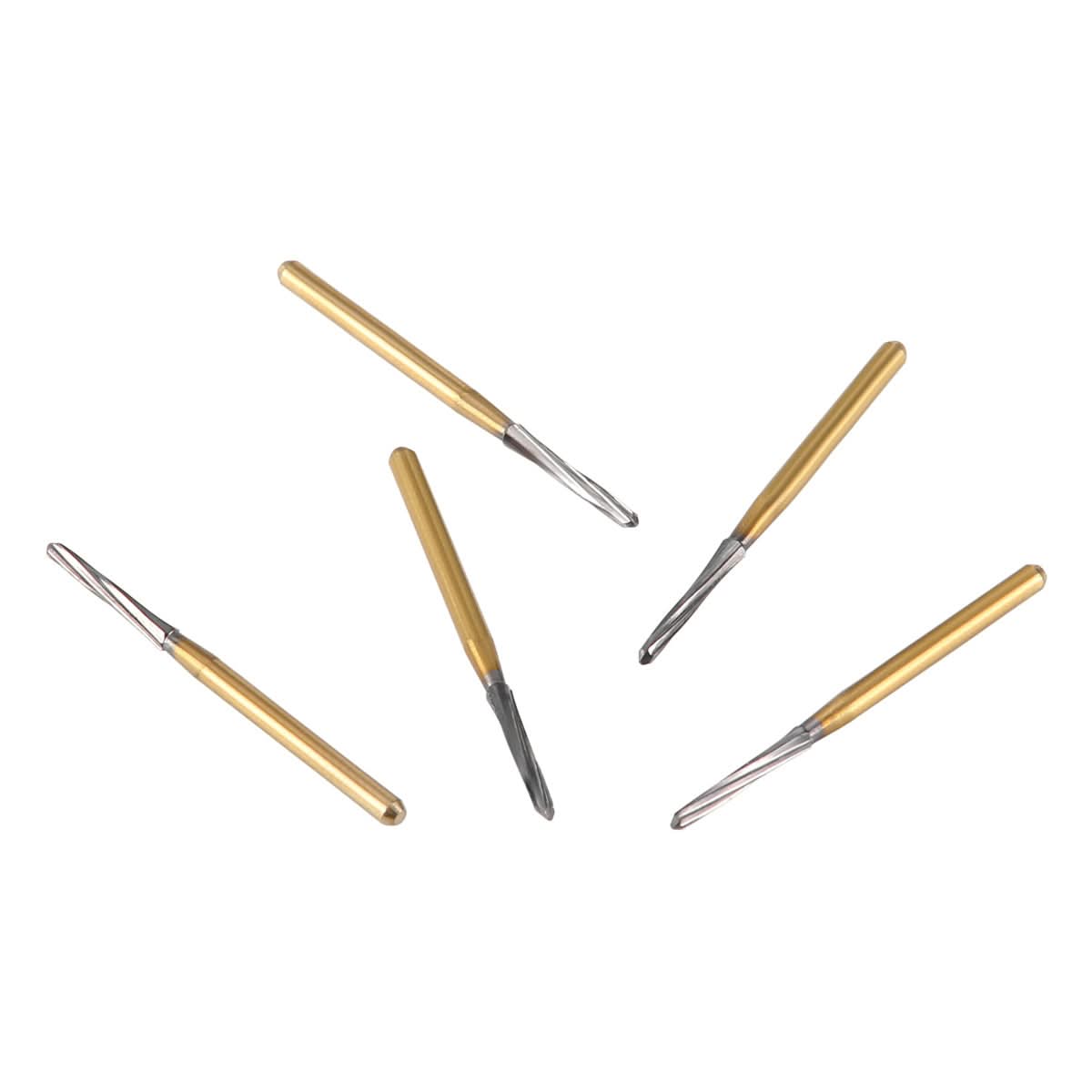 Dental Endo Carbide Burs FG Titanium Coated 21mm 5pcs/Box