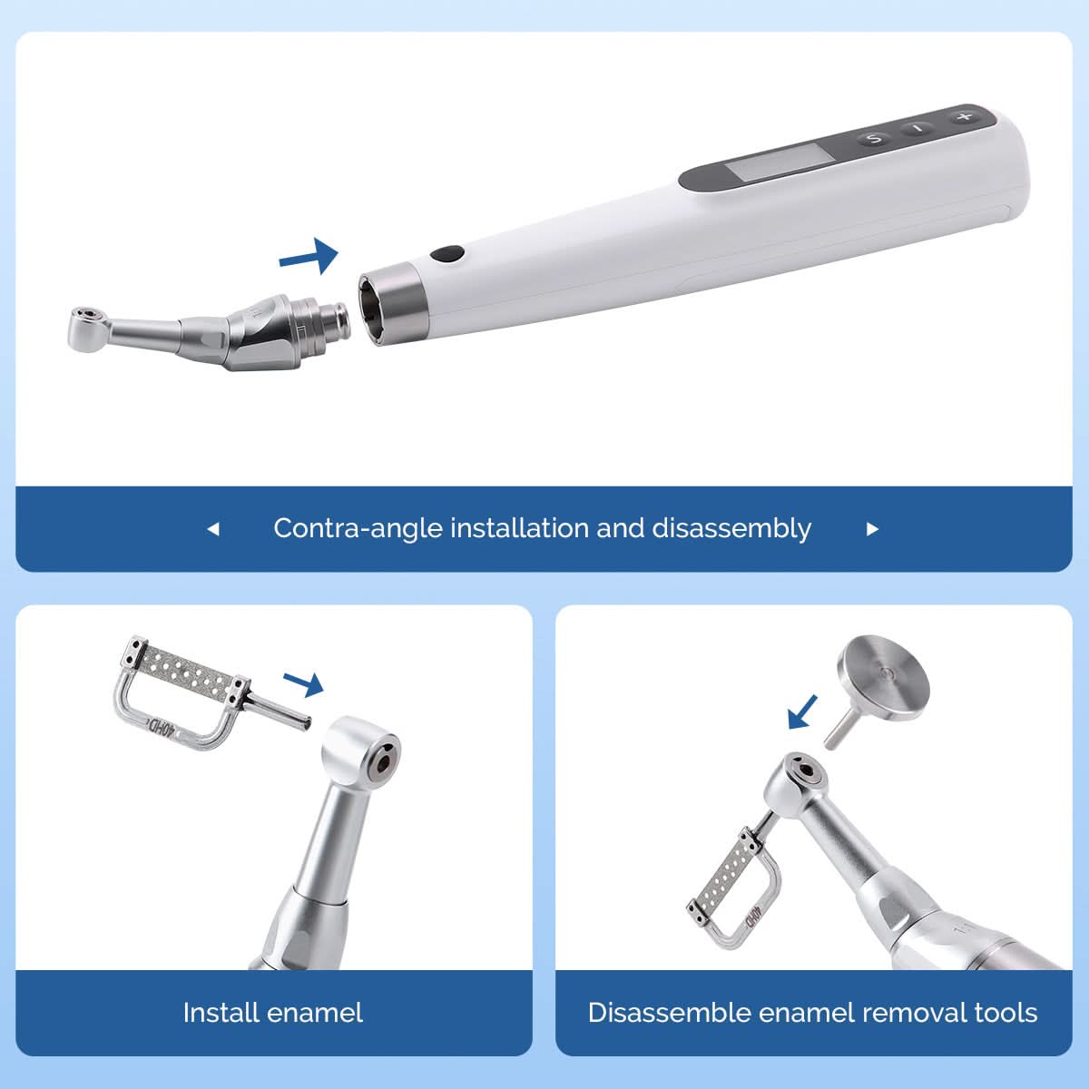Wireless Electric Orthodontic Handpiece Interproximal System & 5pcs St