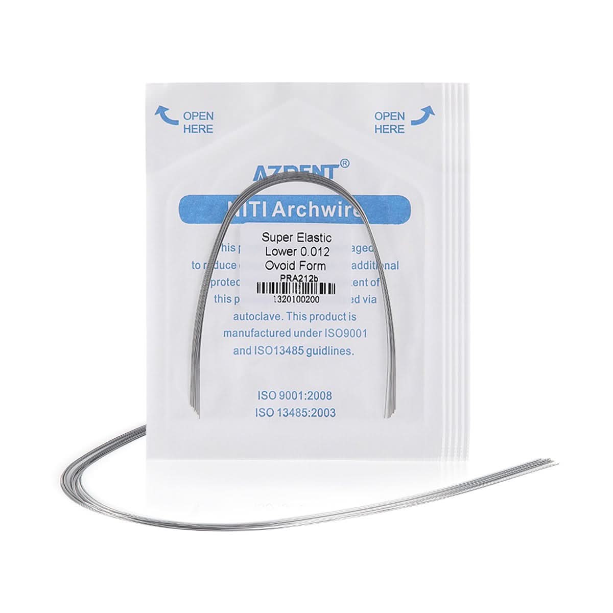 Archwire NiTi Super Elastic Ovoid Round 0.012-0.020 Upper/Lower 10pcs ...