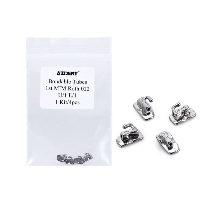 Buccal Tube Bondable 1st MIM Monoblock Roth 0.022 Laser Mark 4pcs/pack