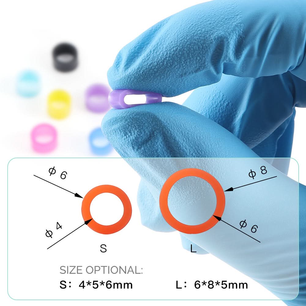 Universal Silicone Dental Instruments Color Code Rings 10 Colors Autoc
