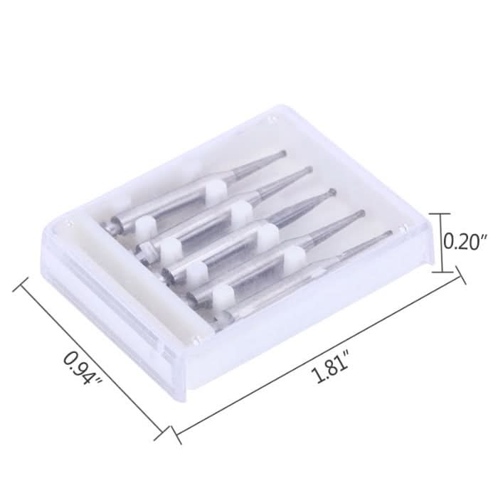 Dental Carbide Bur for Slow Speed Latch Round RA #2 1mm 5pcs/Box