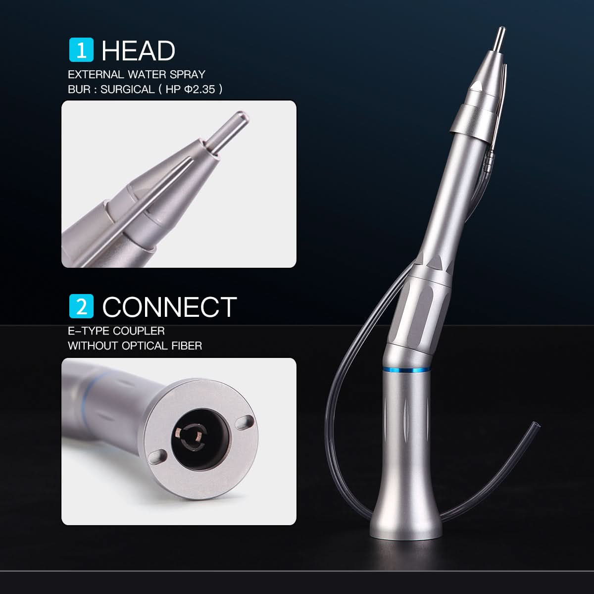 1:1 Low Speed 20 Degree Contra Angle Handpiece Single External Water S